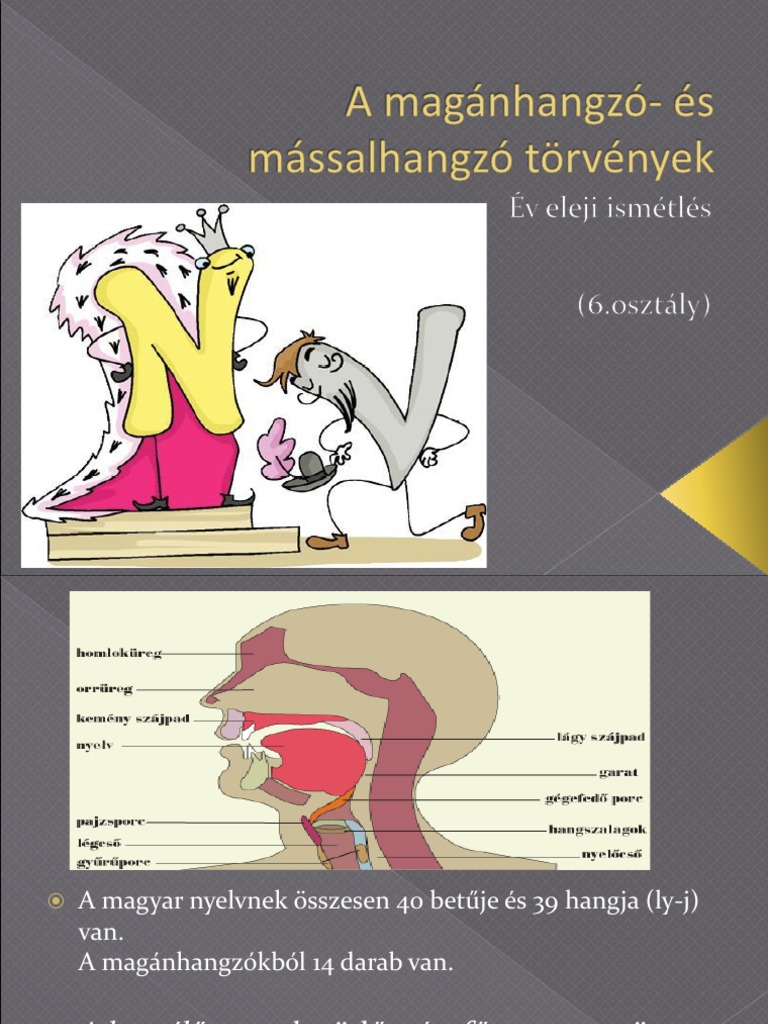 A Magánhangzó - És Mássalhangzó Törvények | PDF