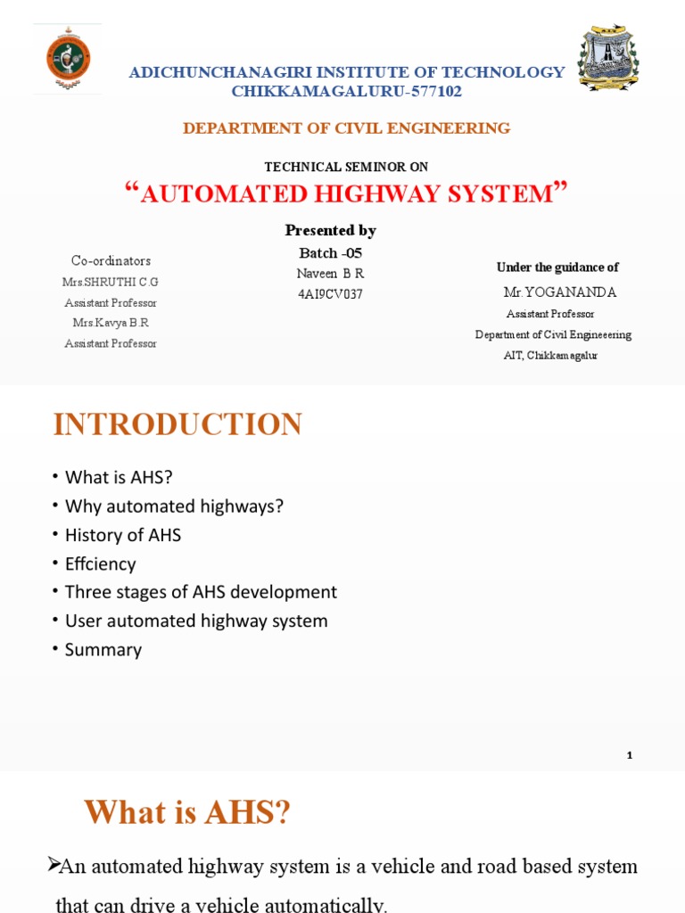 AHS Final | PDF | Highway | Vehicles