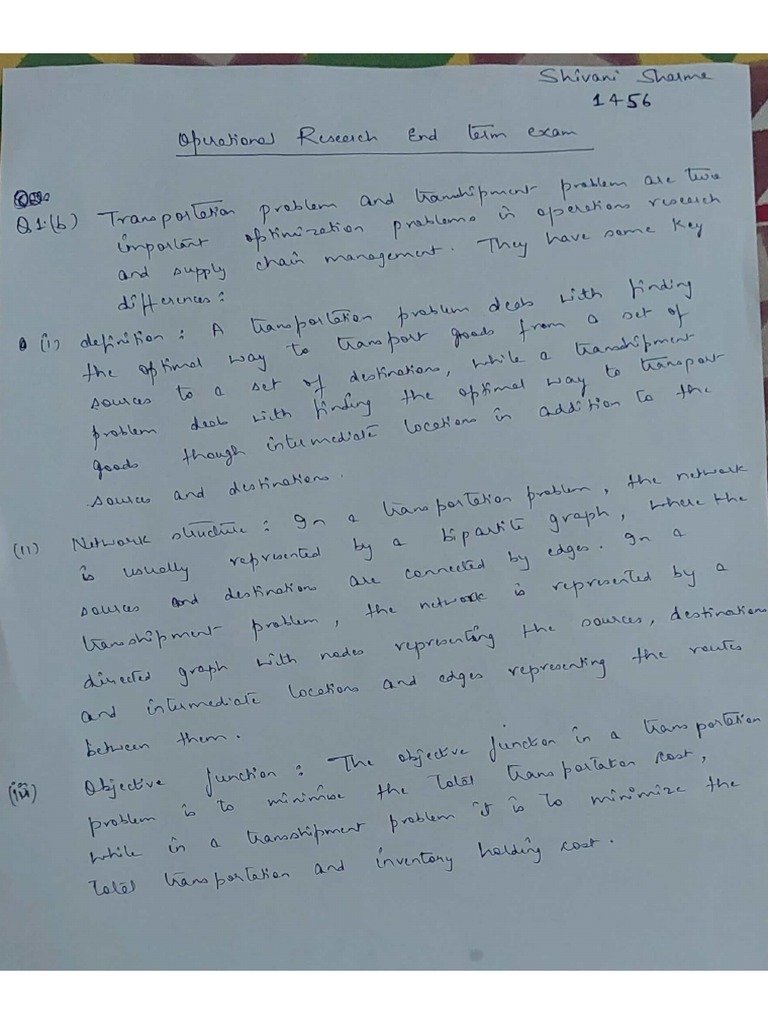 Shivani Sharma 1456 OR End Term | PDF