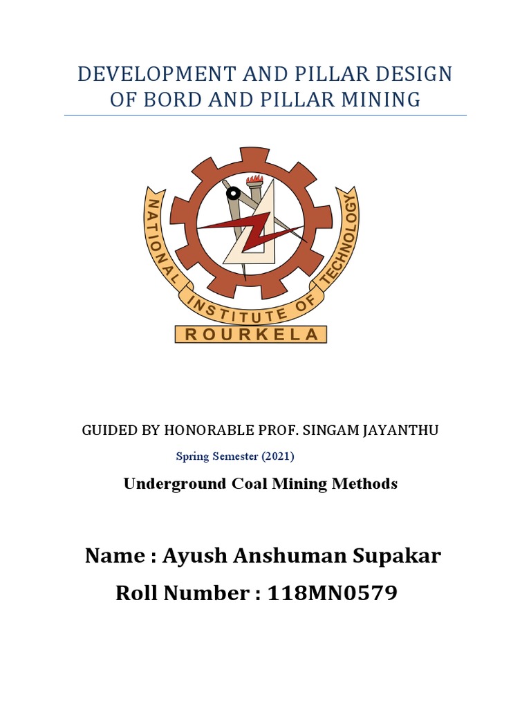 Bord and Pillar Mining Design Overview | PDF | Coal Mining | Mining