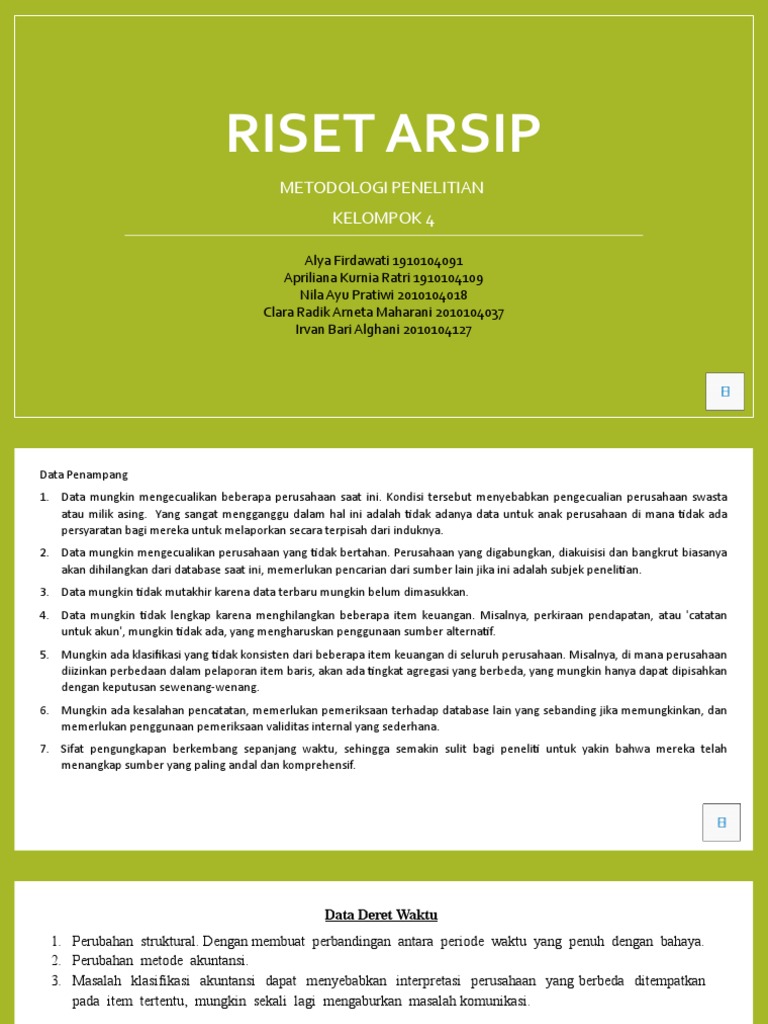 Riset Arsip Metodologi Penelitian | PDF