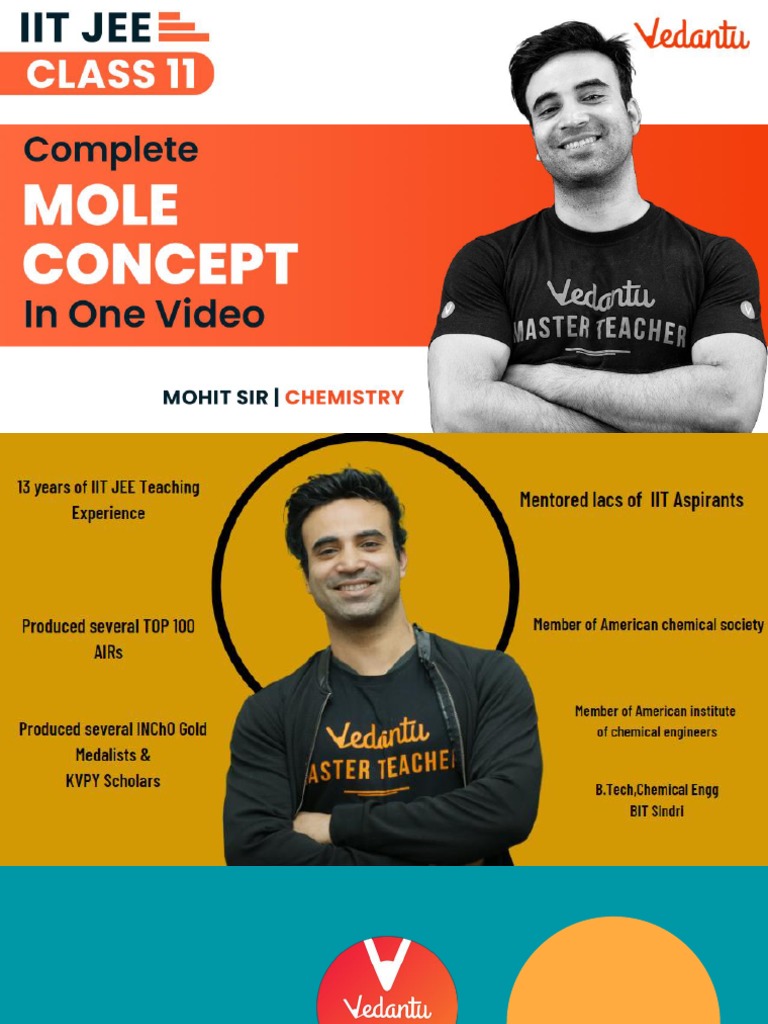 Mole Concept Complete Class 11 Vedantu Jee | PDF | Mole (Unit) | Molar Concentration