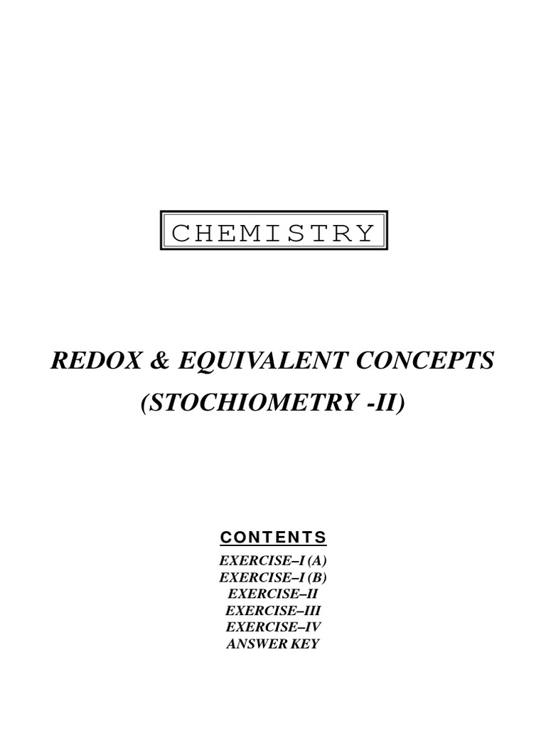 Redox & Equivalent Concepts (PQRS & J) | PDF | Chemistry | Titration