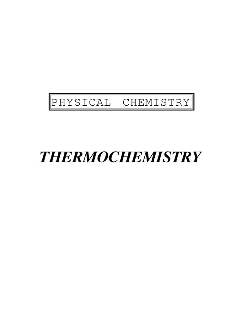 Thermochemistry 13th | PDF | Chemistry | Physical Chemistry
