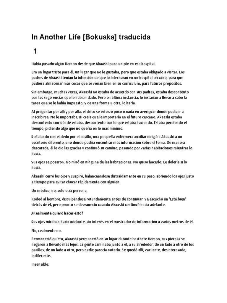 In Another Life (Bokuaka) Traducida 1 | PDF | La risa | Dormir