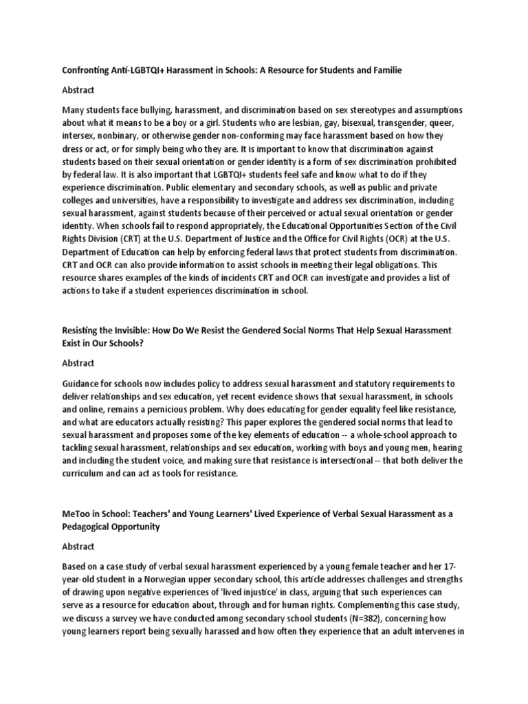 Eric 20 RRL | PDF | LGBTQIA+ Studies | Lgbt