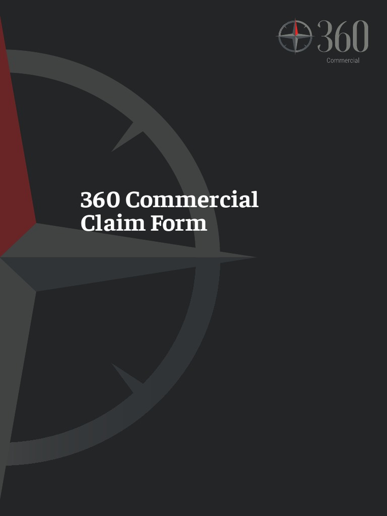 360 Commercial Claim Form | PDF | Insurance | Privacy