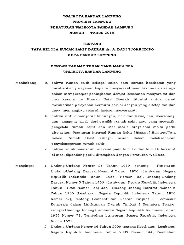 3 Draf - Perkada - TKRS | PDF