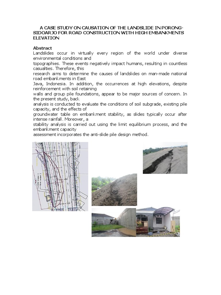 Causes of Landslides in Sidoarjo Road Construction | PDF