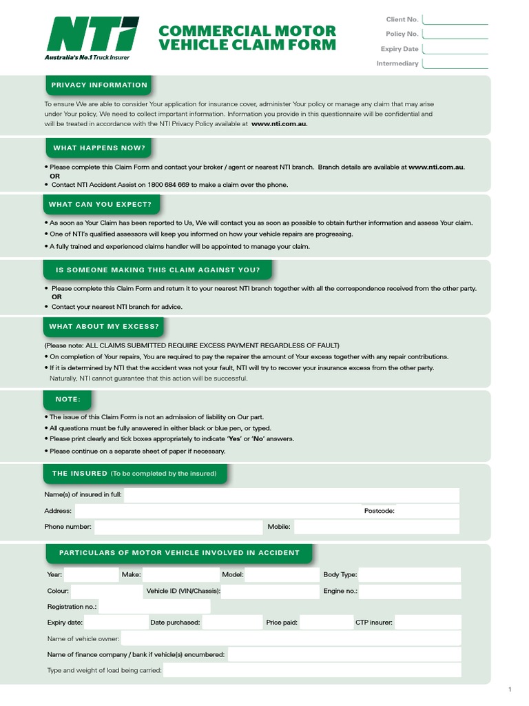 ia-2021.01.20-16.22-NTI Commercial Motor Claim Form | PDF | Insurance ...
