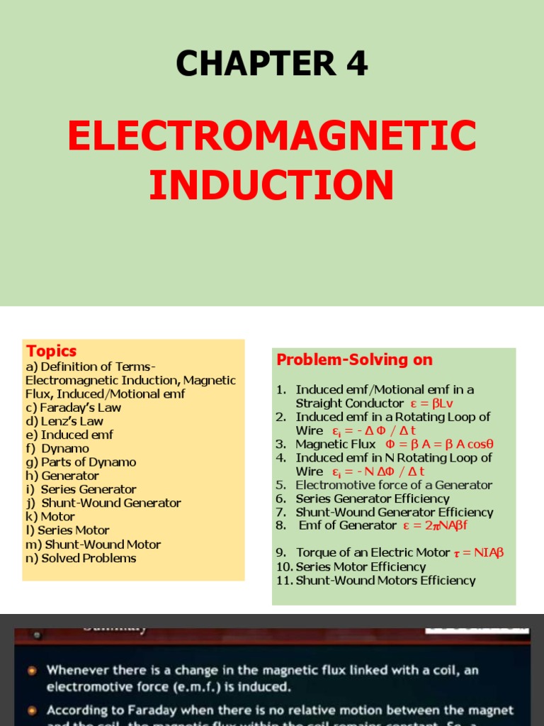 Chapter 4 - Electromagnetic Induction For Sharing | PDF ...