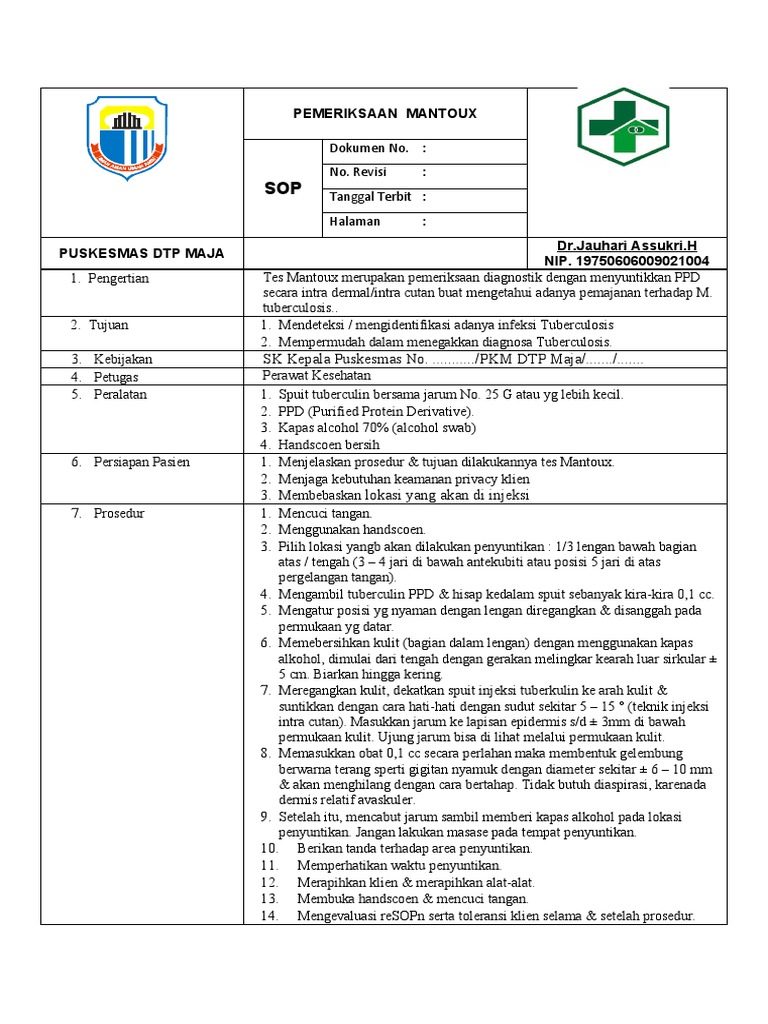 Pemeriksaan Mantoux | PDF