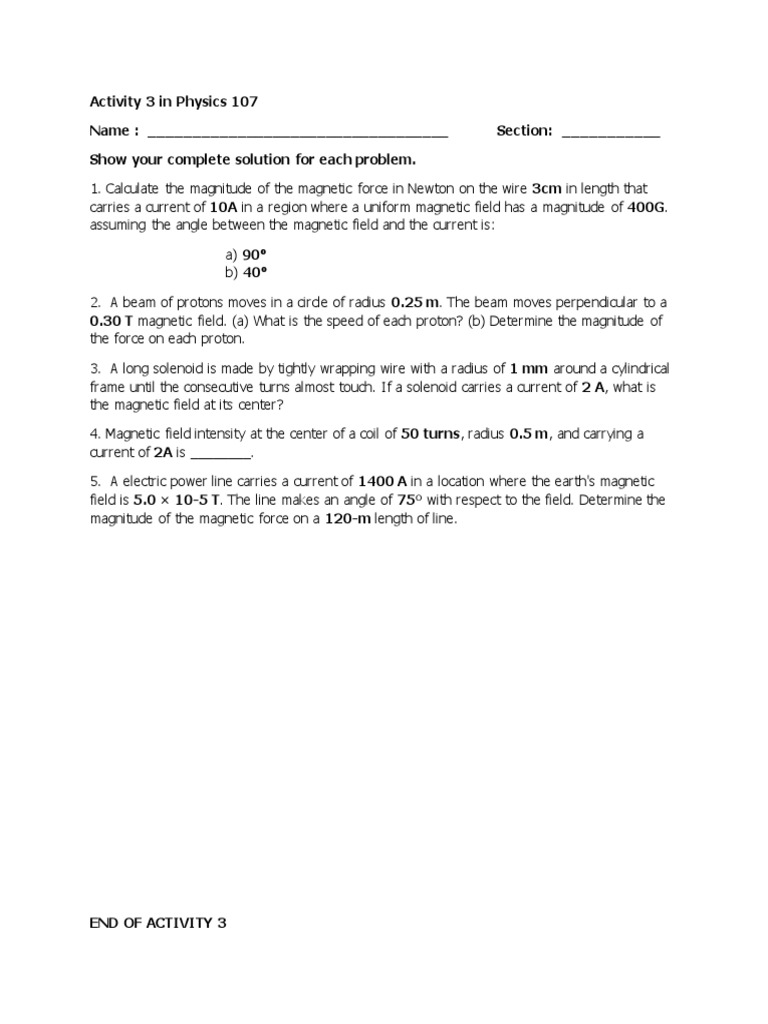 Activity 3 in Physics 107 For Printing | PDF