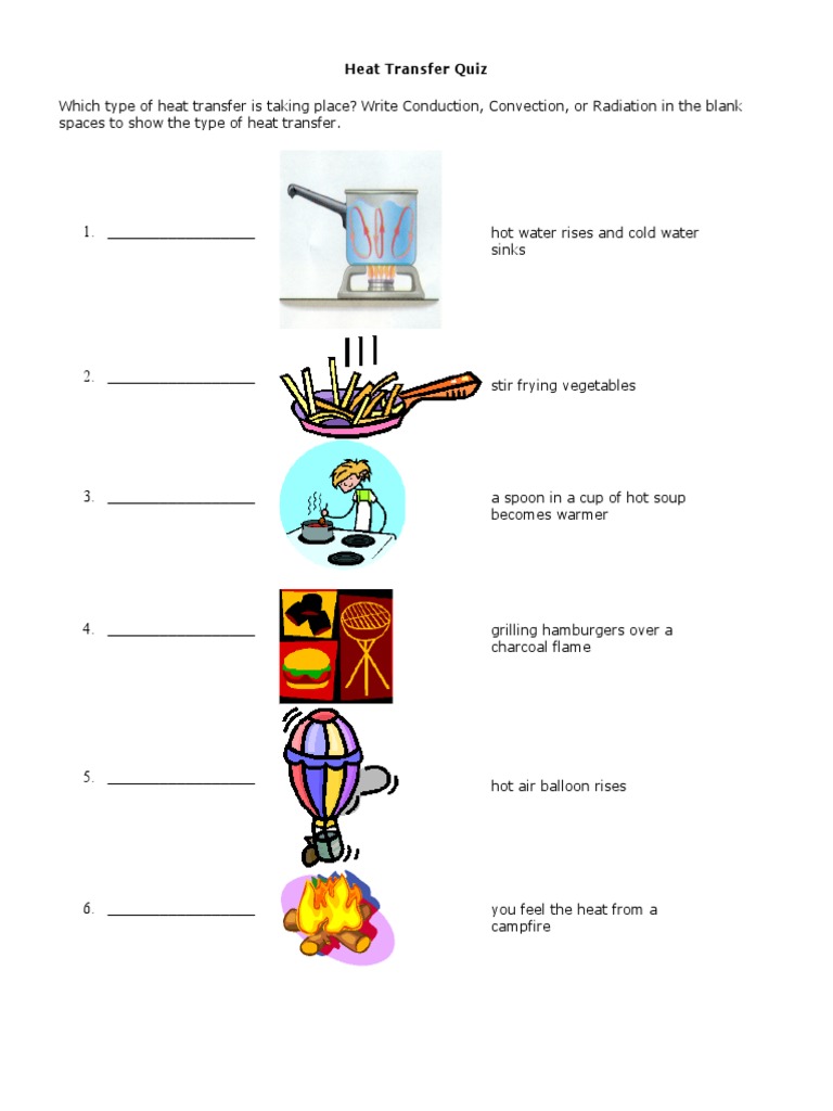 Heat Transfer Quiz | PDF | Convection | Grilling