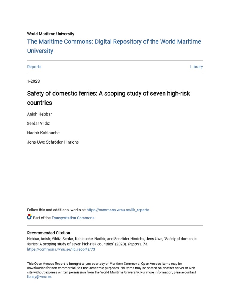 The Maritime Commons: Digital Repository of The World Maritime The ...