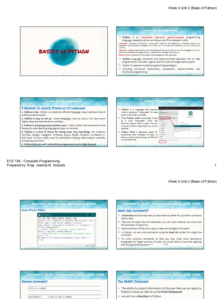 Unit 2 Week 4 Part2 | PDF | Python (Programming Language) | Programming ...