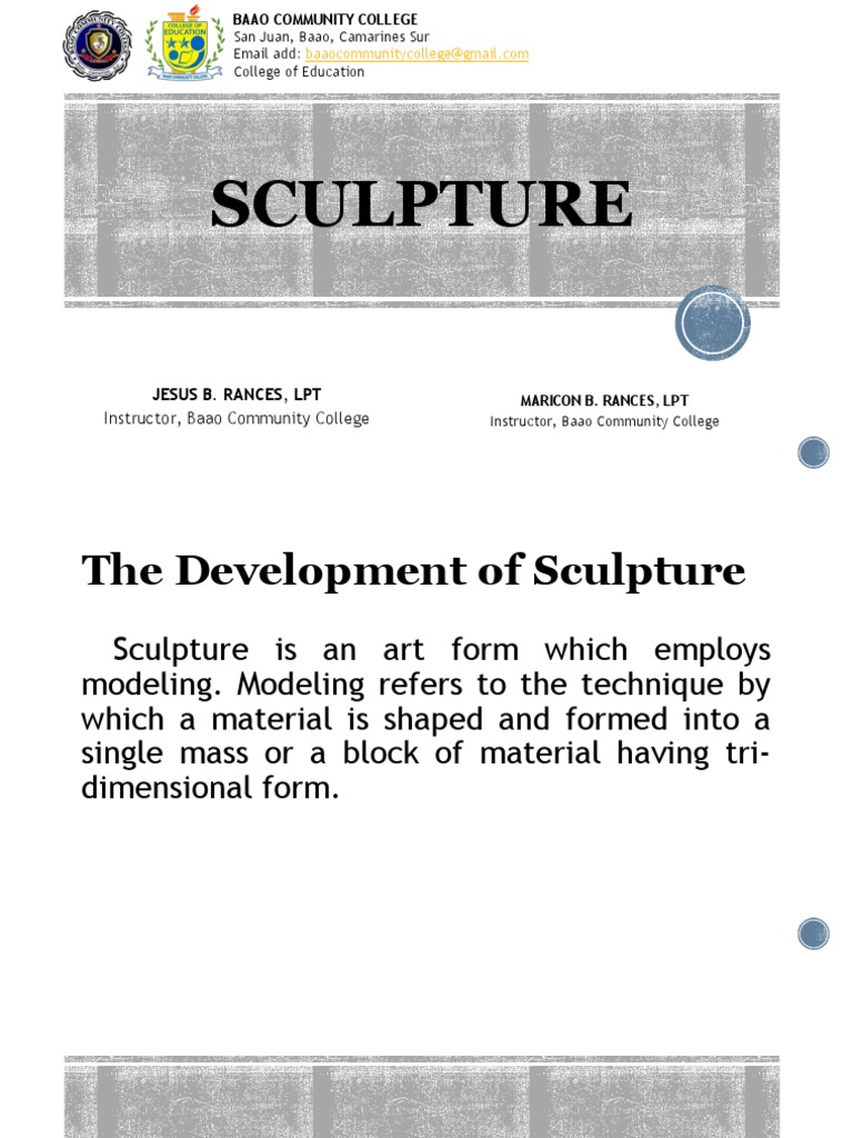 The Development of Sculpture Through History: From Prehistoric to Contemporary Times | PDF ...