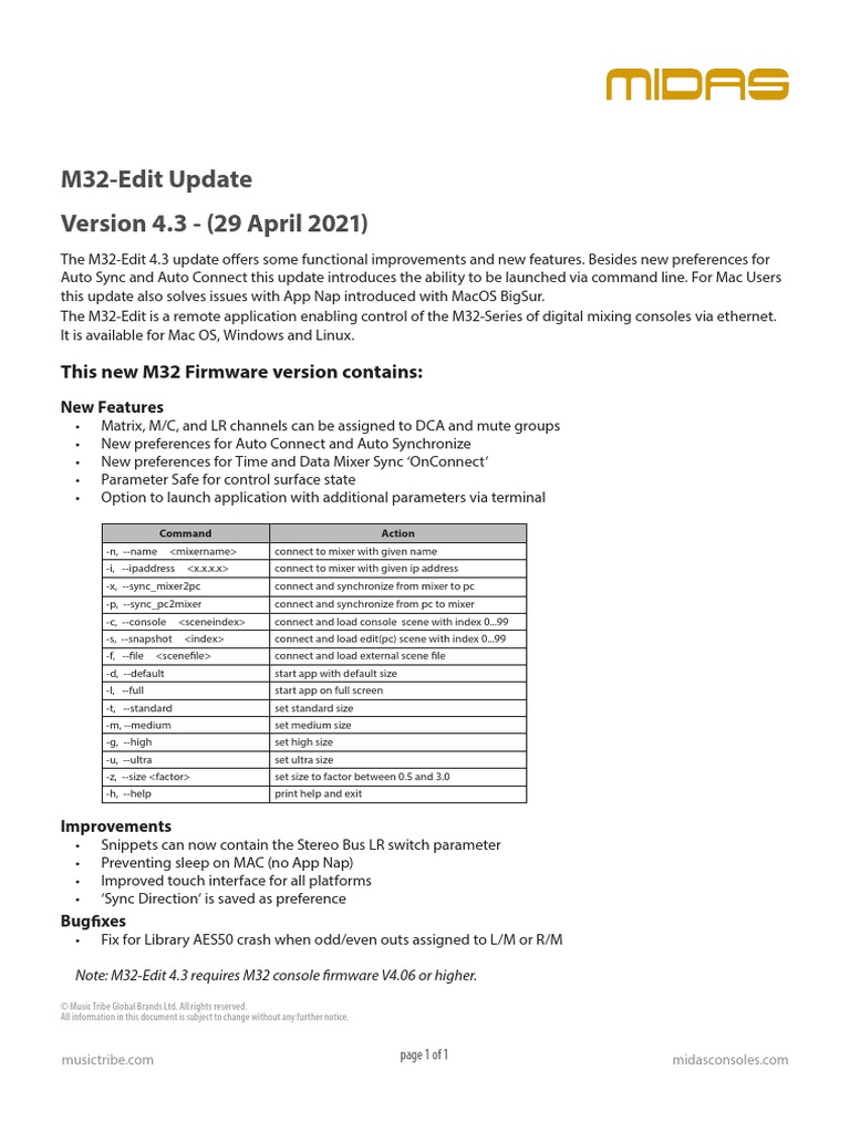 M32 Edit Releasenote - 4.3 | PDF | Command Line Interface | Mac Os