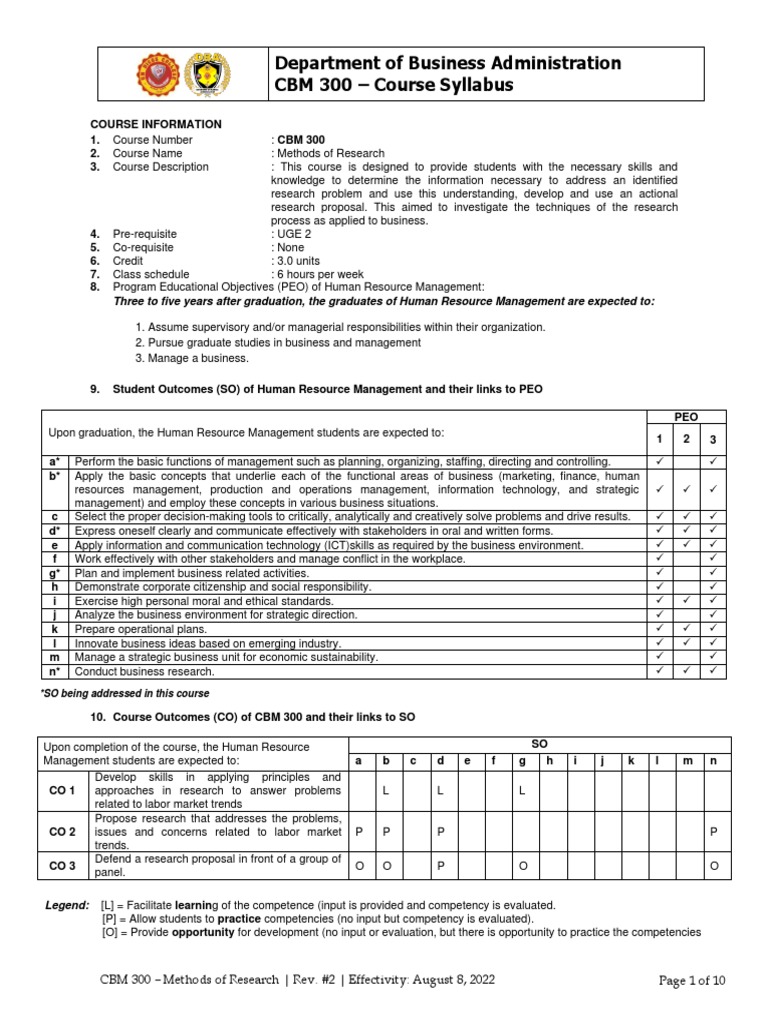 CBM 300 Methods of Research | PDF | Statistics | Qualitative Research
