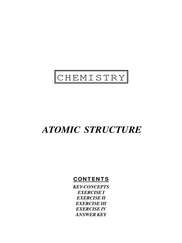 Atomic Structure (Z, X-Batch) | PDF | Electron | Emission Spectrum