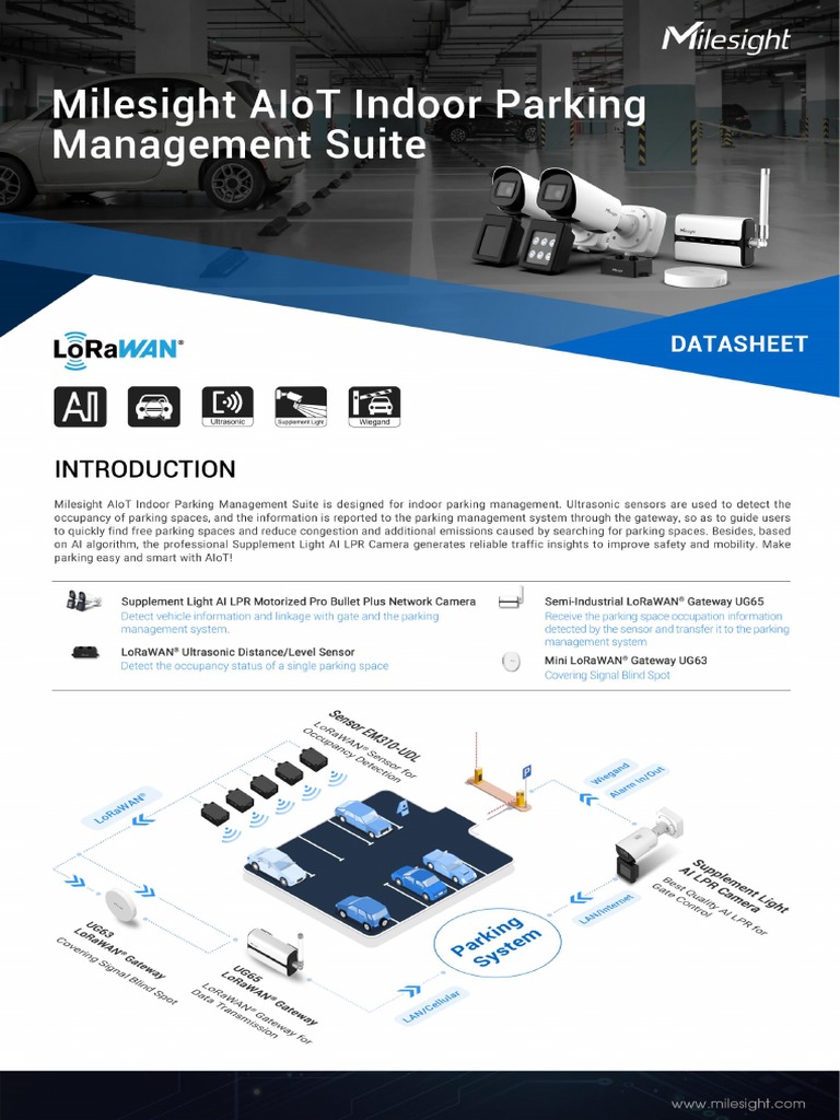 Milesight AIoT Indoor Parking Management Suite Datasheet en | PDF | Camera | Session Initiation ...