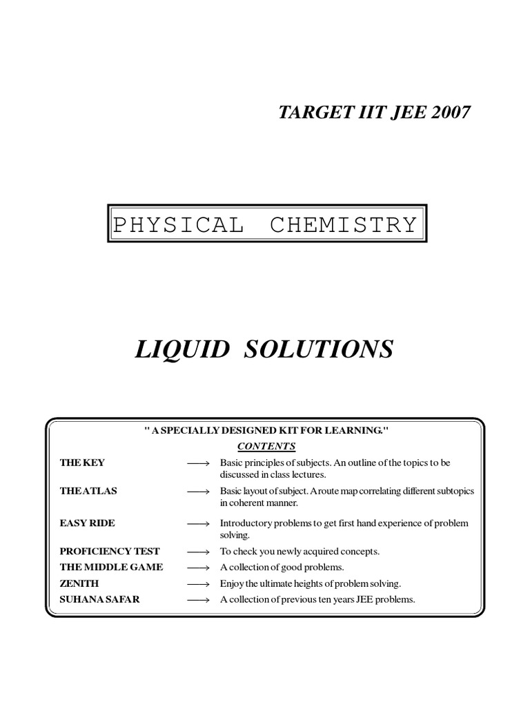 Liquid Solution | PDF | Osmosis | Distillation