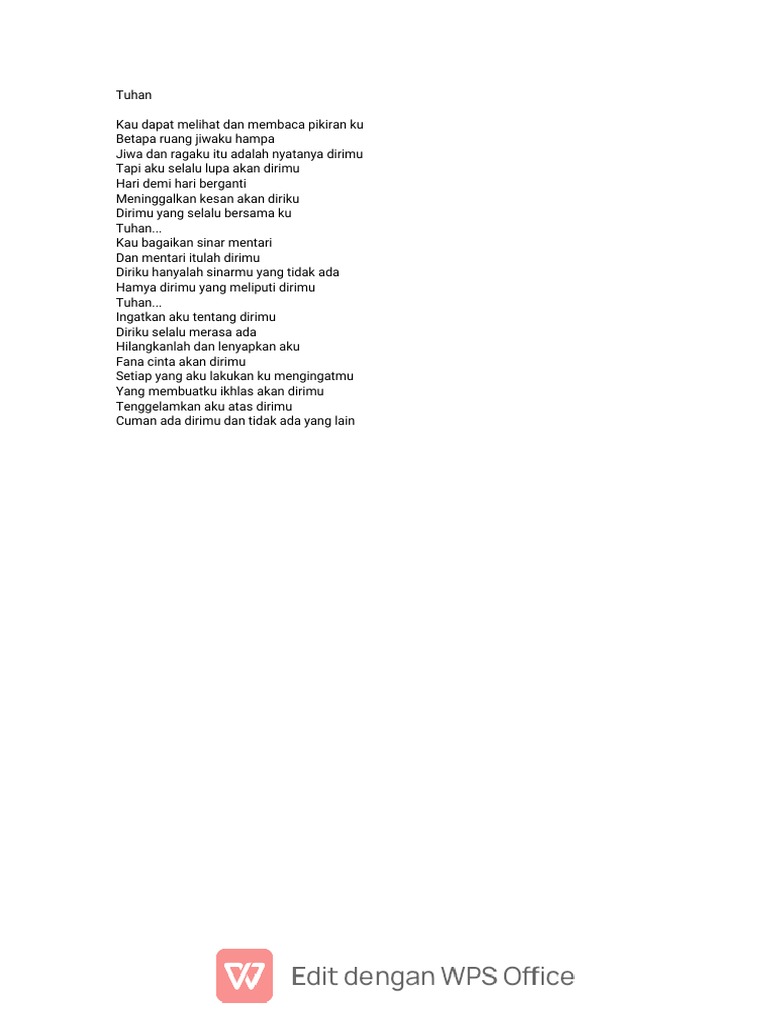 Puisi Tuhan | PDF