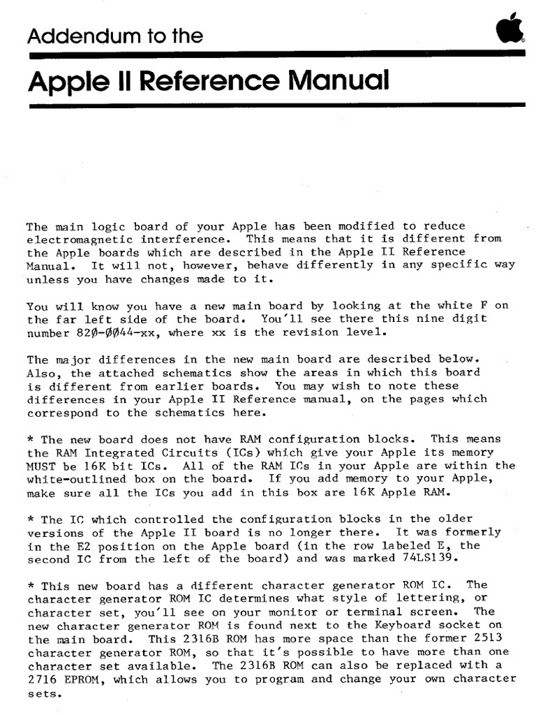 Apple II Kapcsolási Rajz | PDF