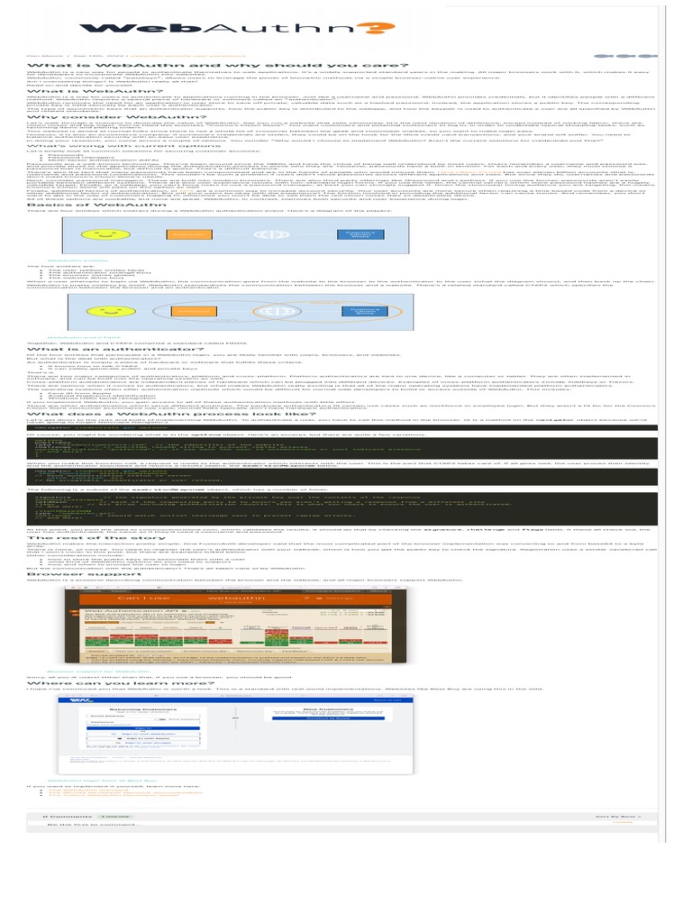 What is WebAuthn and why should you care- - FusionAuth | PDF | Password | User (Computing)