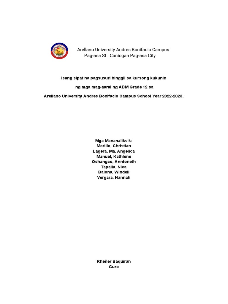 Pagbasa at Pagsusuri Research | PDF