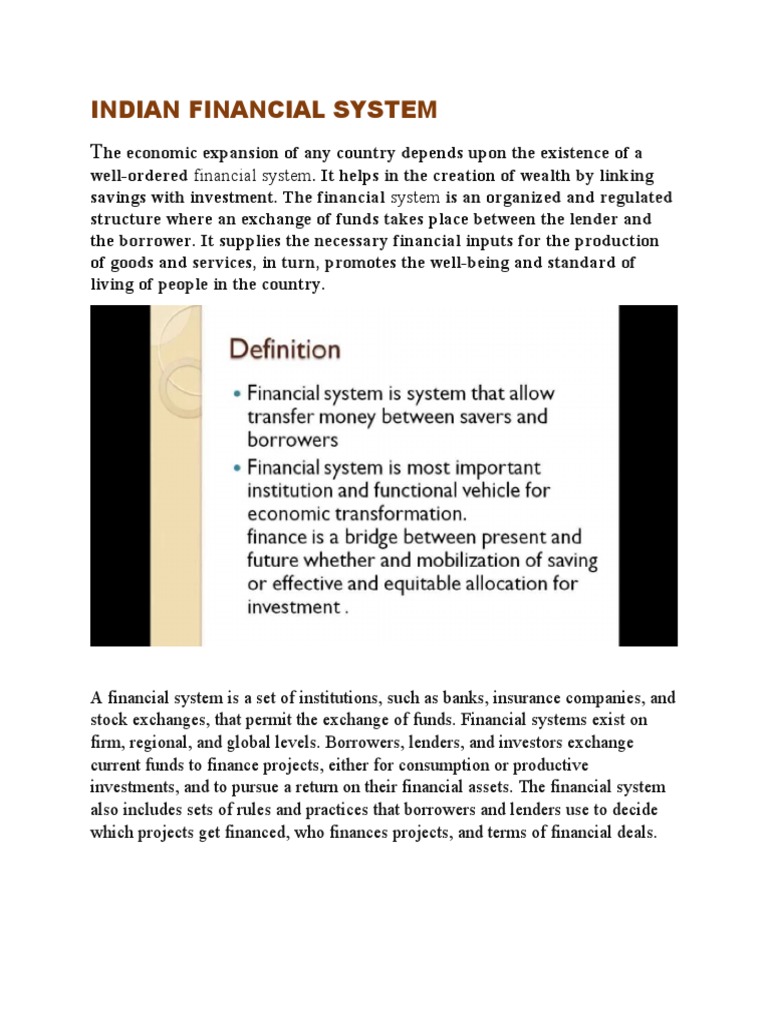 Indian Financial System | PDF | Financial Markets | Investing