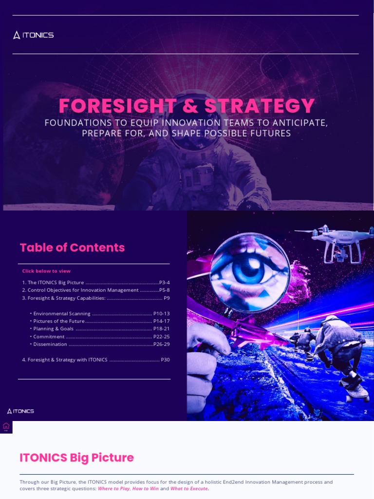 ITONICS Foresight and Strategy Capabilities Playbook | PDF | Scenario ...