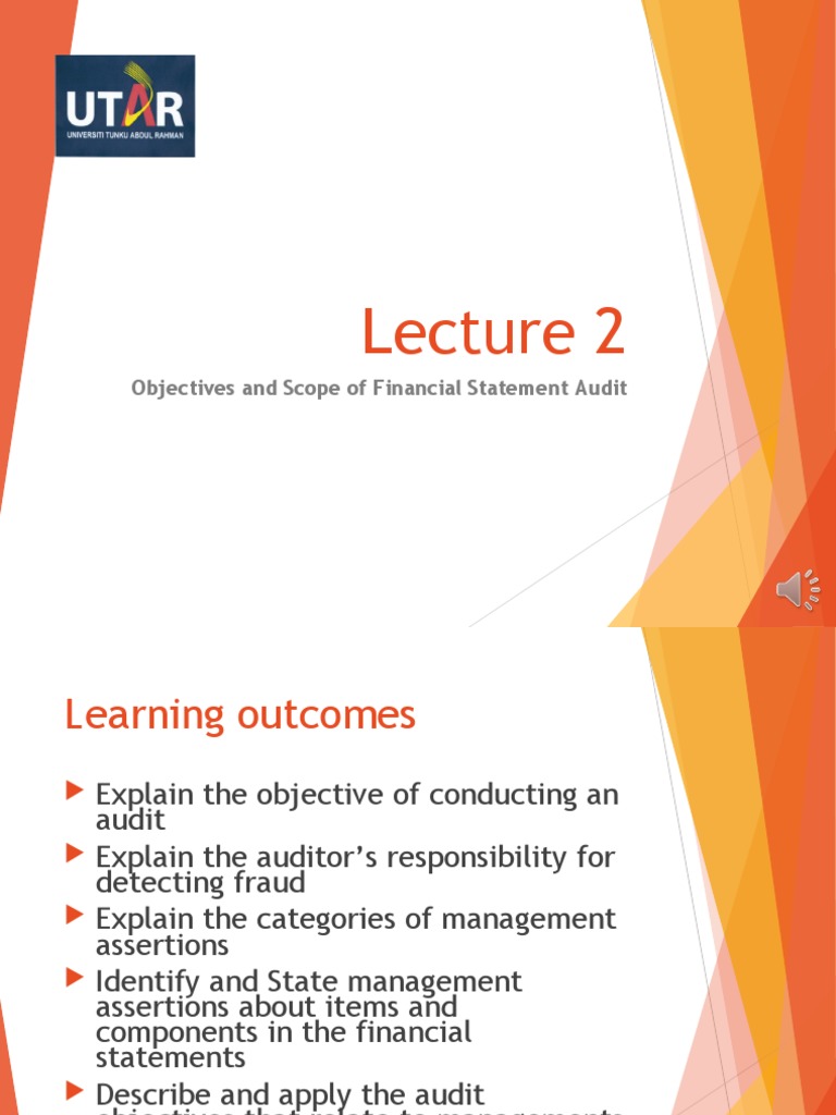 Objectives and Scope of Financial Statement Audit | PDF | Financial ...