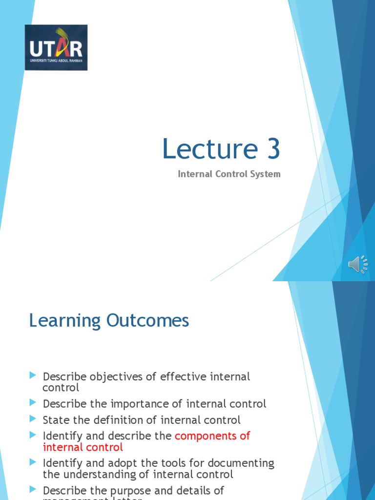 Lecture 3 Internal Control | Download Free PDF | Internal Control | Audit