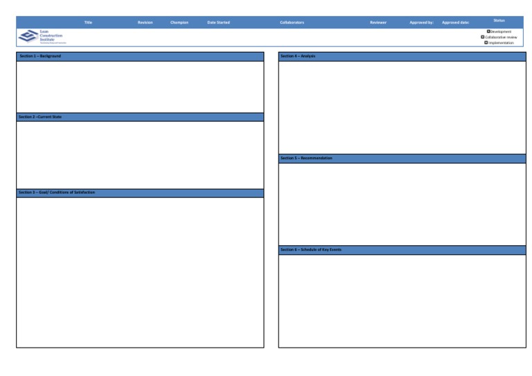 A3 LCI Blank Template | PDF