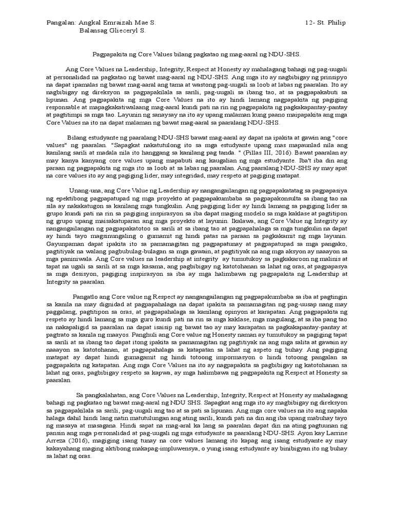 Sanaysay PT (Filipino) | PDF