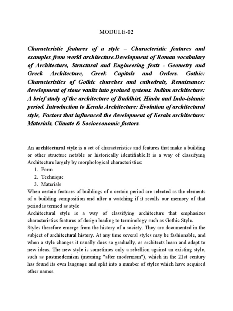 Module 2 | PDF | Gothic Architecture | Architectural Design