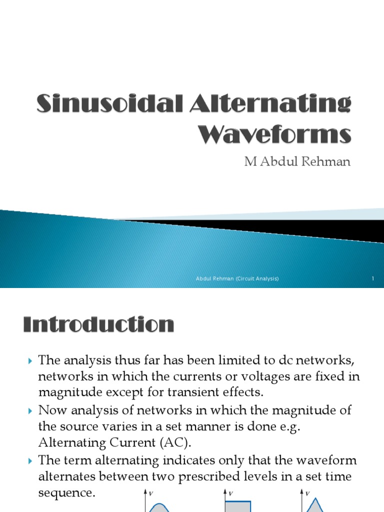 09. Sinusoidal Alternating Waveforms (1) | PDF | Alternating Current | Electrical Network