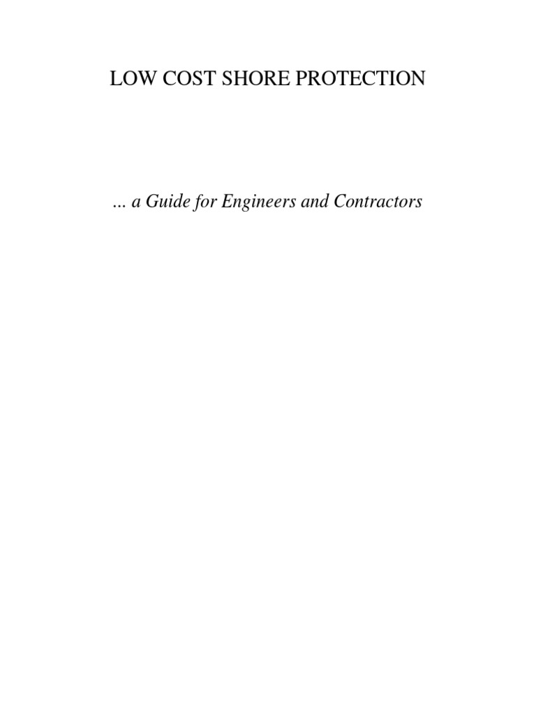 Low Cost Shore Protection | PDF | Tide | Beach