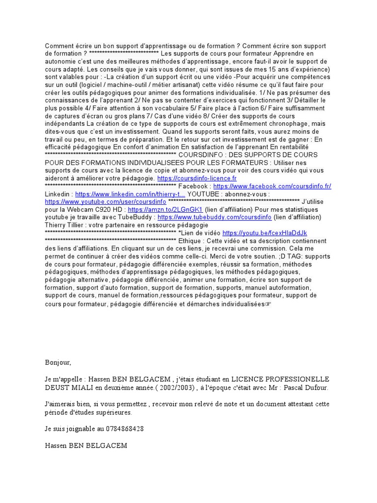 Créer un Support de Formation Efficace | PDF | Pédagogie | la communication