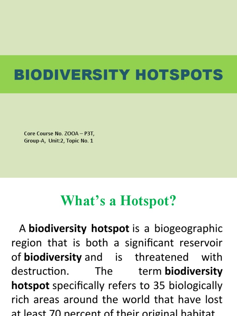Biodiversity Hotspots | PDF | Biodiversity | Conservation Biology
