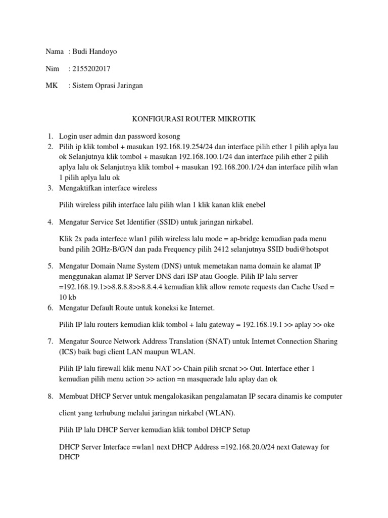 Sistem Oprasi Jaringan - TI4 | PDF