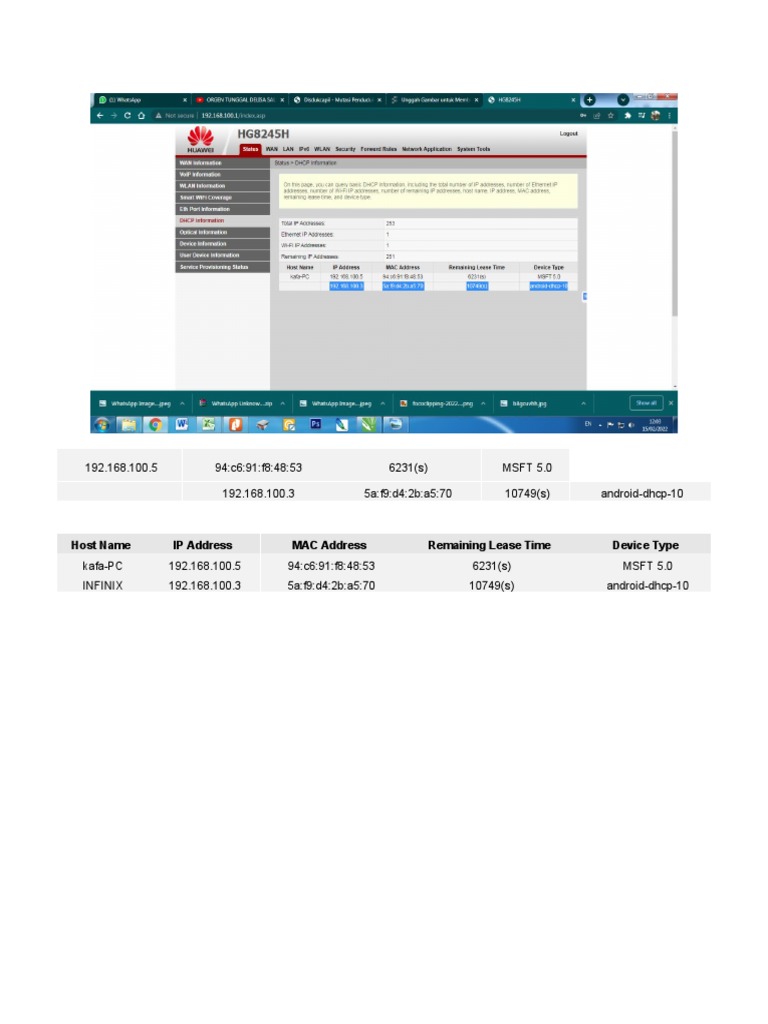 192.168.100.5 94:c6:91:f8:48:53 6231(s) MSFT 5.0 192.168.100.3 5a:f9:d4 ...