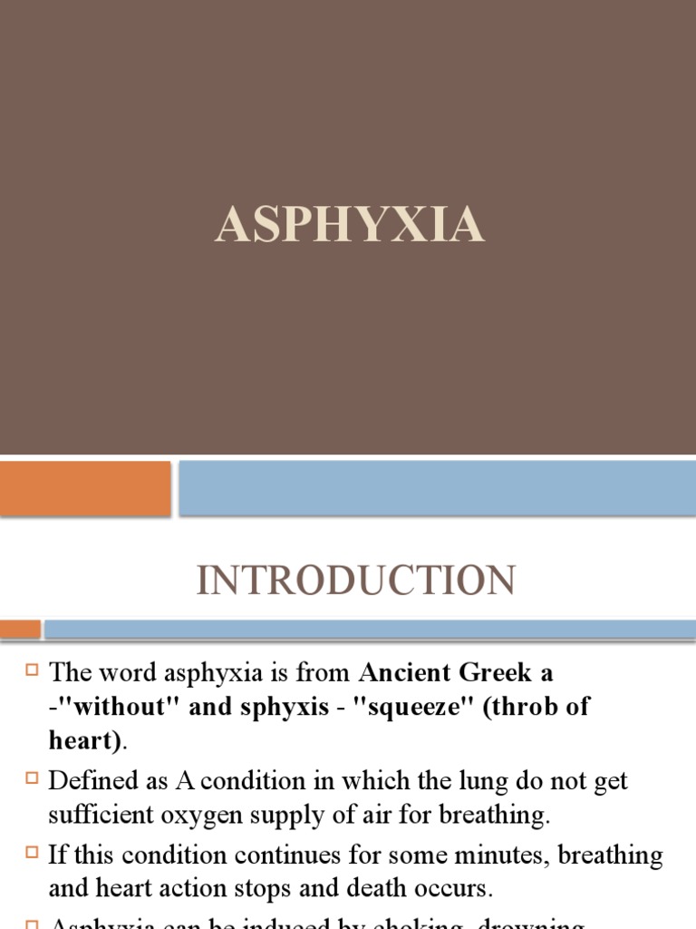 Asphyxia | PDF | Breathing | Respiratory Tract