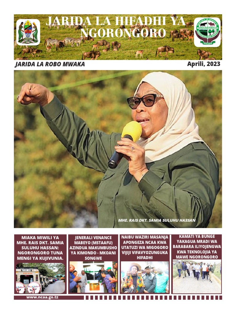 Hili Hapa Jarida La Mamlaka Ya Hifadhi Ya Ngorongoro Toleo La 6. | PDF