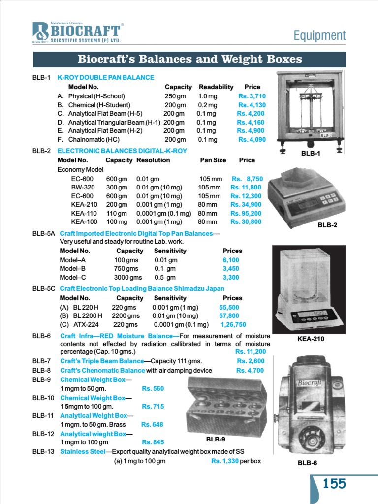 Catalog Biocraft Balance | PDF | Weighing Scale | Physical Sciences