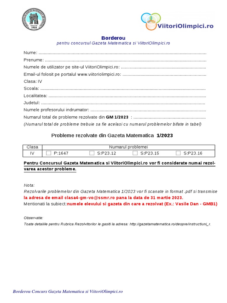 Borderou 1 2023 | PDF