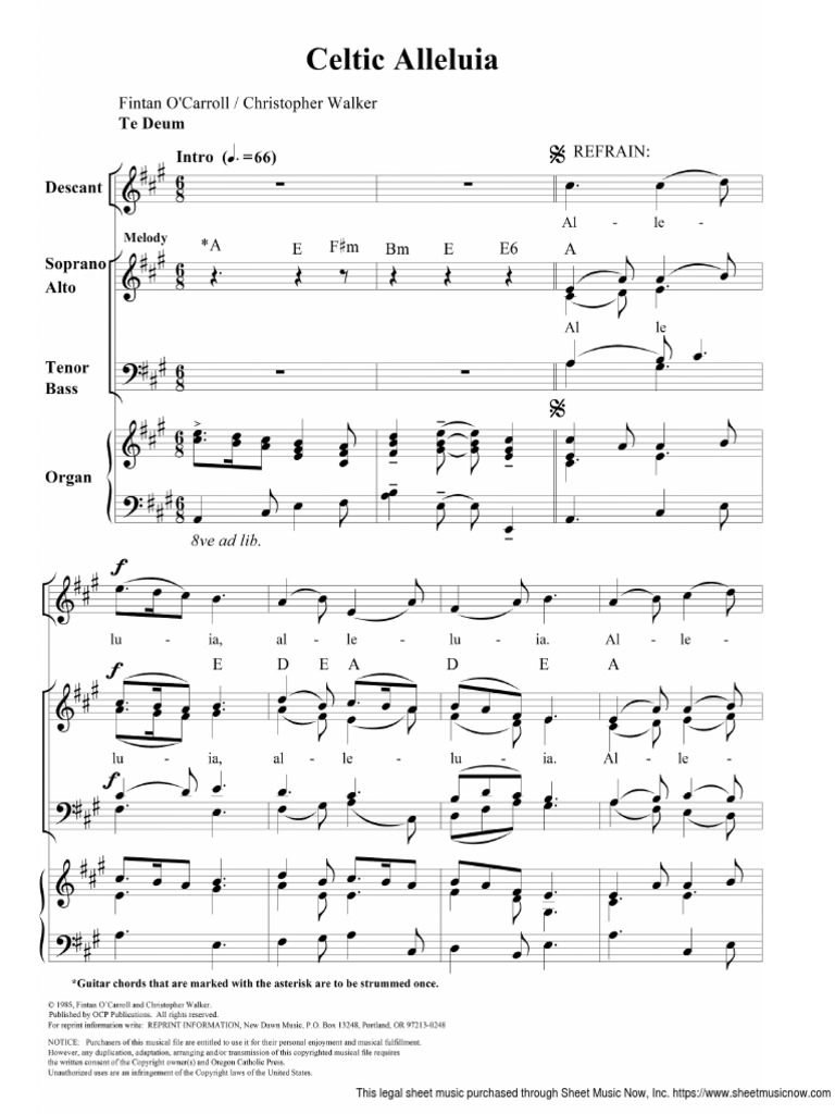 Celtic Alleluia Score PDF | PDF