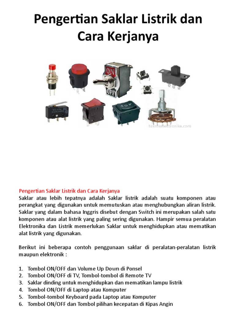 Saklar Dan Relay | PDF | Sains & Matematika