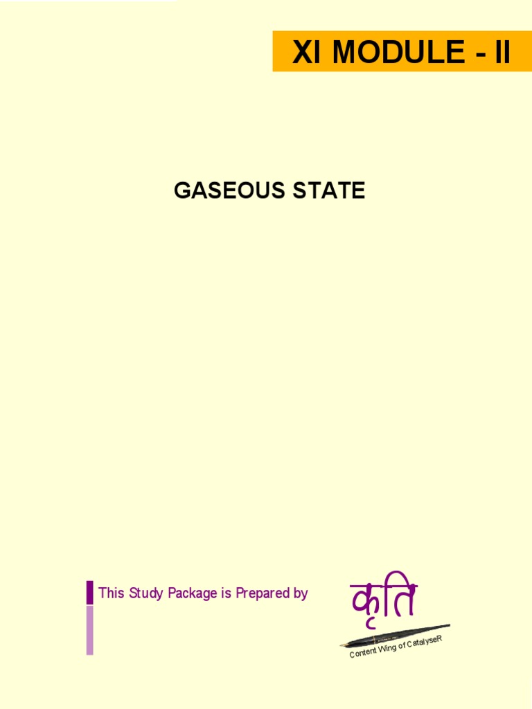 CT - Gaseous State - Module Gaseous State - 10112021 - 7. Xi - Gaseous State Module | PDF ...
